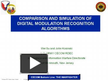Sample CECOM Standard Title Chart presentation | free to view