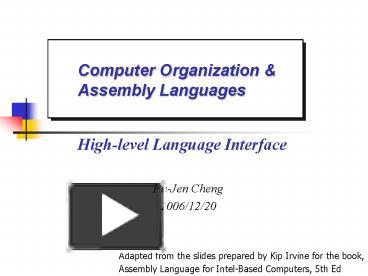 PPT – Computer Organization PowerPoint presentation | free to view - id ...
