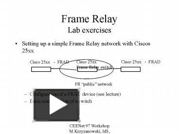 Frame Relay Lab exercises presentation | free to view