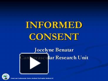 INFORMED CONSENT presentation | free to view
