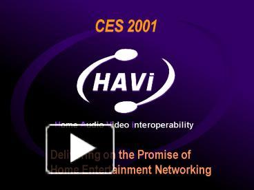 PPT – CES 2001 PowerPoint presentation | free to view - id: 18907-MTE0Y