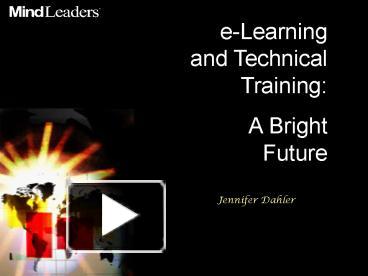 PPT – eLearning and Technical Training: PowerPoint presentation | free ...