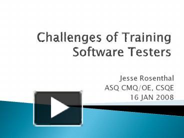 PPT – Project Management course development and instructor ... Sa ...