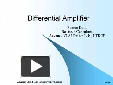 Differential Amplifier presentation | free to view