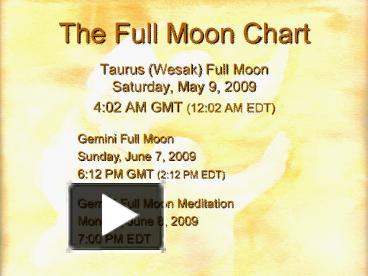 The Full Moon Chart presentation | free to view