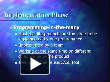 PPT – Implementation Phase PowerPoint presentation | free to view - id ...