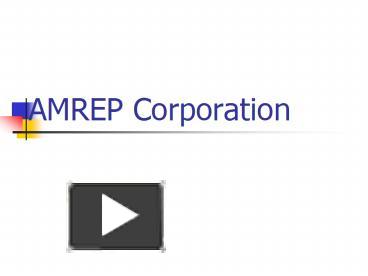 AMREP Corporation presentation | free to download