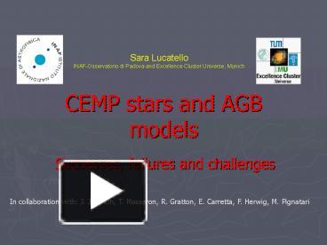 CEMP stars and AGB models presentation | free to view