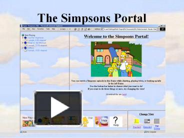 PPT – The Simpsons Portal PowerPoint presentation | free to download ...