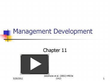 Management Development presentation | free to view
