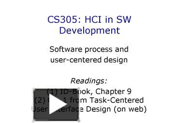 PPT – CS305: HCI in SW Development PowerPoint presentation | free to ...