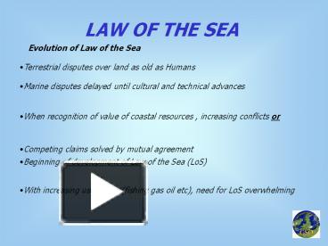 LAW OF THE SEA presentation | free to view