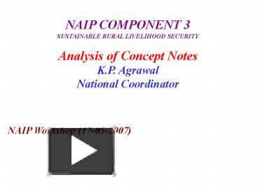 PPT – NAIP COMPONENT 3 PowerPoint presentation | free to view - id ...