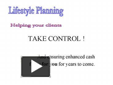 TAKE CONTROL presentation | free to view