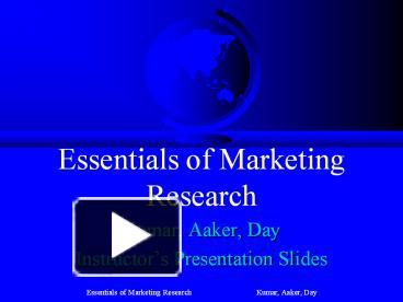 PPT – Essentials of Marketing Research PowerPoint presentation | free ...