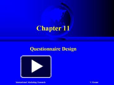 PPT – Questionnaire Design PowerPoint presentation | free to view - id ...