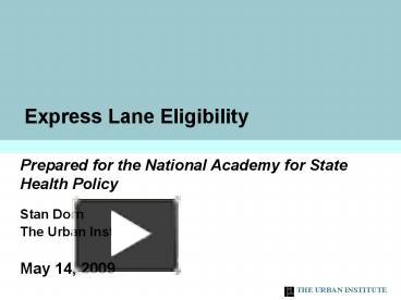 PPT – Express Lane Eligibility PowerPoint presentation | free to view ...