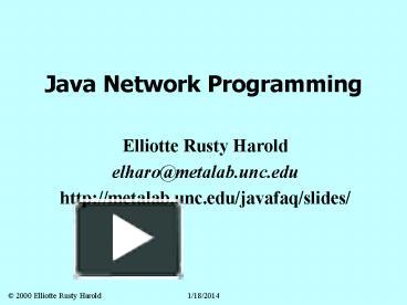 Java Network Programming presentation | free to download