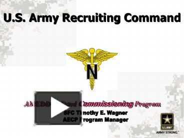 U.S. Army Recruiting Command presentation | free to view