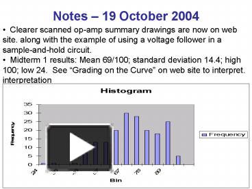Notes 19 October 2004 presentation | free to view