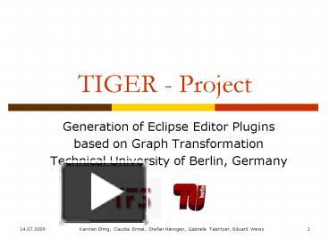 TIGER Project presentation | free to view