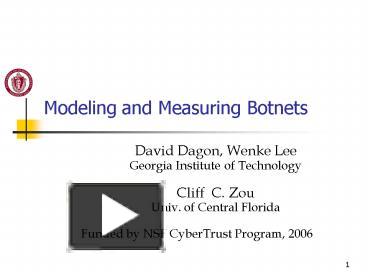 PPT – Modeling and Measuring Botnets PowerPoint presentation | free to ...