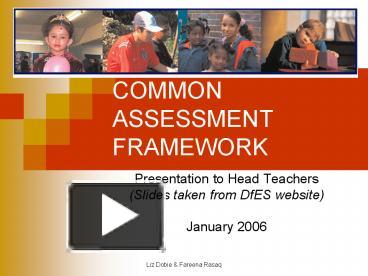 PPT – COMMON ASSESSMENT FRAMEWORK PowerPoint presentation | free to ...