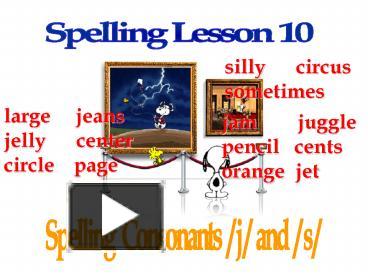 PPT – Spelling Lesson 10 PowerPoint presentation | free to view - id ...