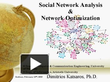 Social Network Analysis presentation | free to view