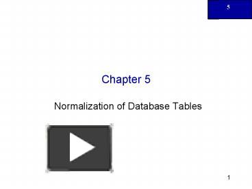 PPT – Normalization of Database Tables PowerPoint presentation | free ...