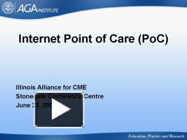 Internet Point of Care PoC presentation | free to view
