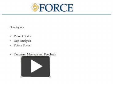 Geophysics presentation | free to view