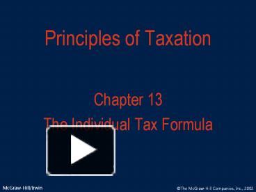 Principles of Taxation presentation | free to download