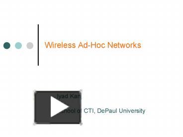 PPT – Wireless Ad-Hoc Networks PowerPoint presentation | free to ...