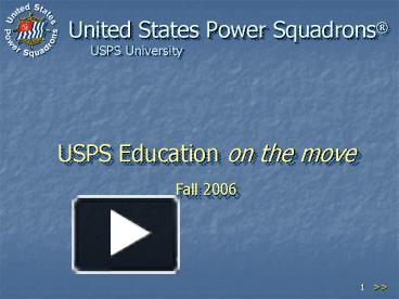 PPT – United States Power Squadrons PowerPoint presentation | free to ...