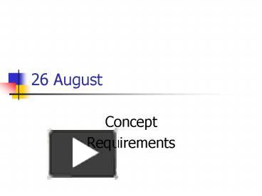 26 August presentation | free to view