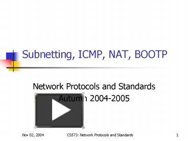 PPT – Subnetting, ICMP, NAT, BOOTP PowerPoint presentation | free to ...