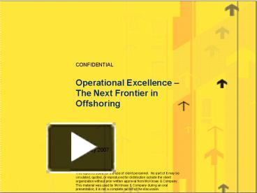 PPT – Operational Excellence The Next Frontier in Offshoring PowerPoint ...