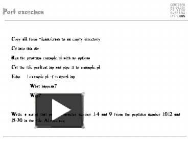 PPT – Perl exercises PowerPoint presentation | free to download - id ...