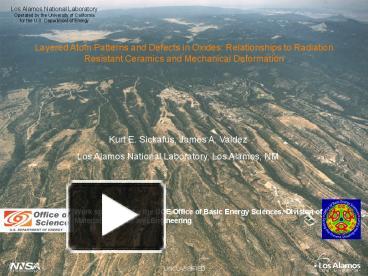 PPT – Work sponsored by the DOE Office of Basic Energy Sciences ...