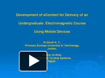 Development of eContent for Delivery of an presentation | free to download