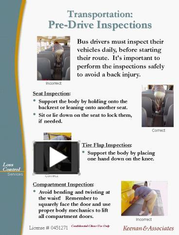 PPT – Transportation: PreDrive Inspections PowerPoint presentation ...