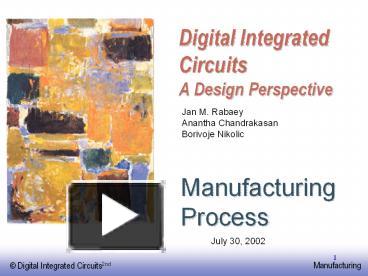Digital Integrated Circuits A Design Perspective presentation | free to ...