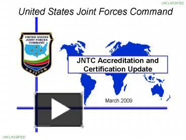 JNTC Accreditation and Certification Update presentation | free to view