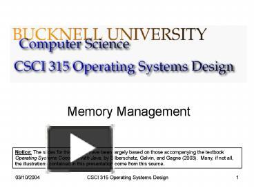 PPT – Memory Management PowerPoint presentation | free to download - id ...