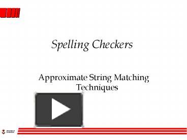 PPT – Spelling Checkers PowerPoint presentation | free to view - id ...