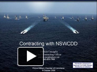 Contracting with NSWCDD presentation | free to view