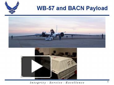 PPT – WB57 and BACN Payload PowerPoint presentation | free to view - id ...