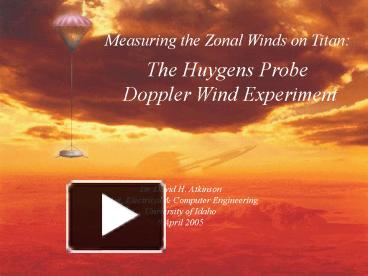 PPT – The Doppler Wind Experiment PowerPoint presentation | free to ...