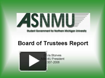 PPT – Board of Trustees Report PowerPoint presentation | free to ...